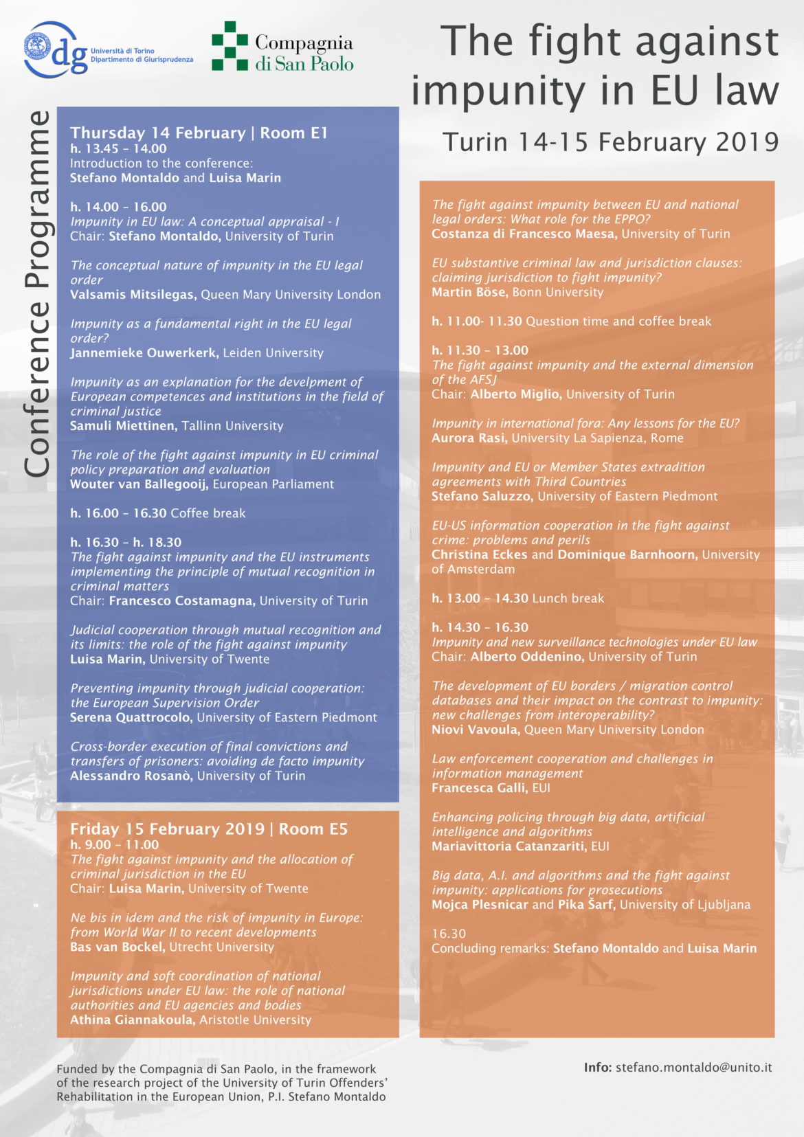 The fight against impunity in EU Law, 14 e 15 febbraio 2019, Torino ...