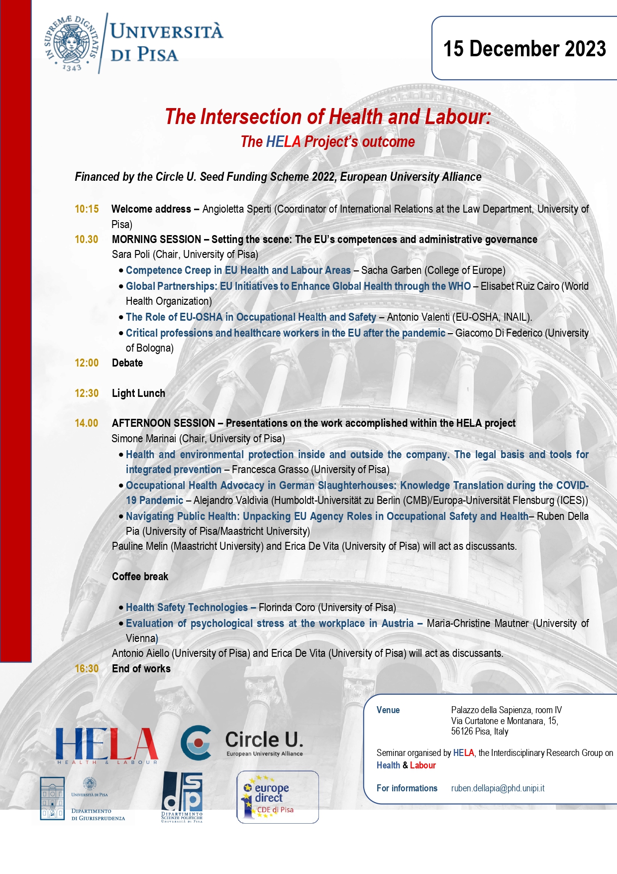 The Intersection of Health and Labour: the HELA Project’s outcome – AISDUE