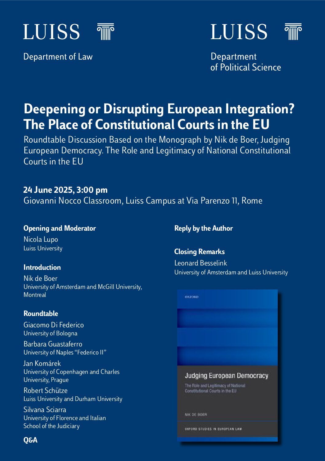 Deepening or Disrupting European Integration? The Place of ...
